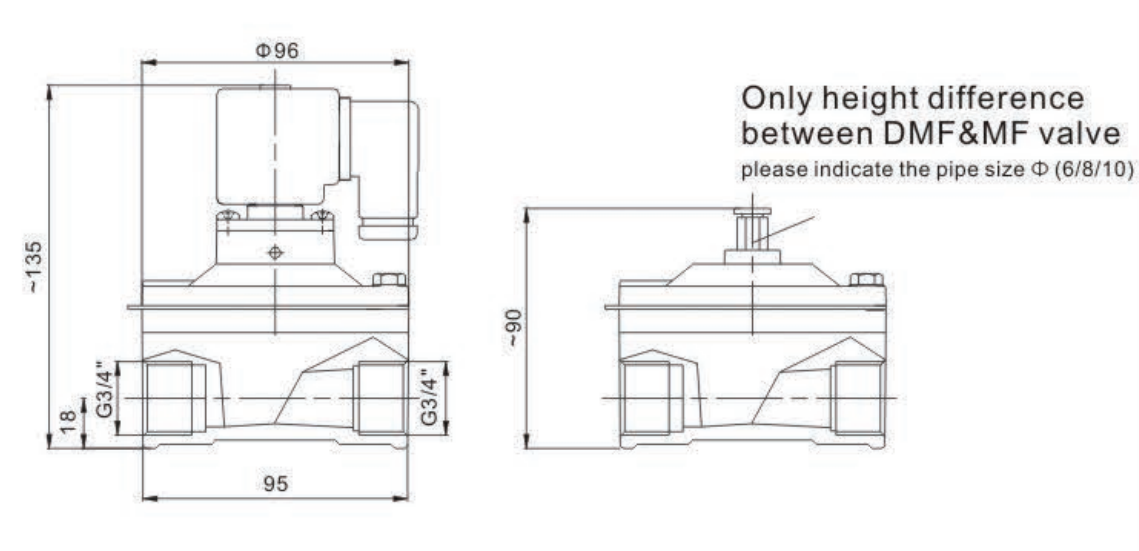 DMF-T-25 Dust Collector 1" BFEC Aluminium Diaphragm Valves - Buy DMF-T ...